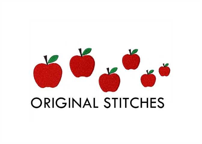 small apple design mini apple stitch embroidery design for fall digital ...