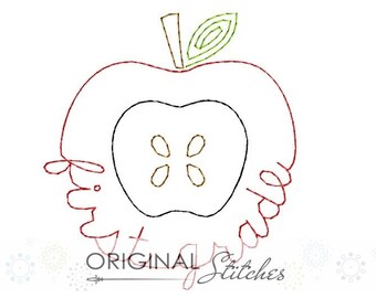 Apple Quick Stitch Machine Embroidery Design File 4x4 5x7 6x10 | Etsy