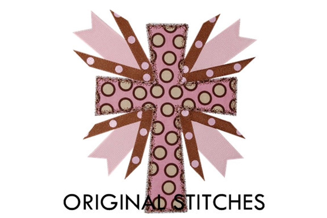 Decorative Cross Applique and Embroidery Digitized Digital Design File ...