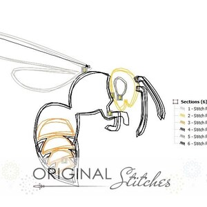 Quick Stitch Yellow Jacket Embroidery Digitized Digital Design File 4x4 ...