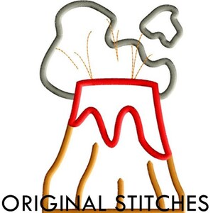 Volcano Applique and Embroidery Digital Design File 4x4 5x7 6x10 - Etsy