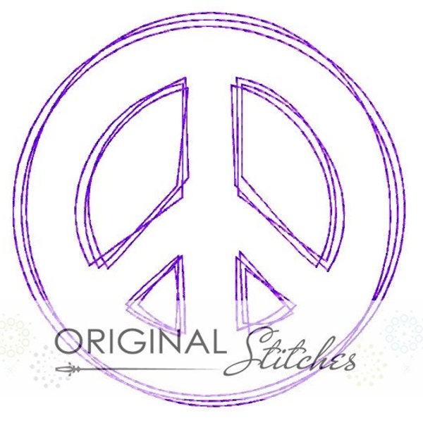 Peace Sign Applique - Etsy