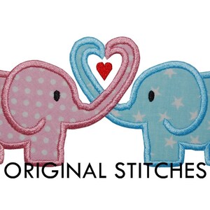 Elephants Applique and Embroidery Digitized Digital Design File 5x7 ...