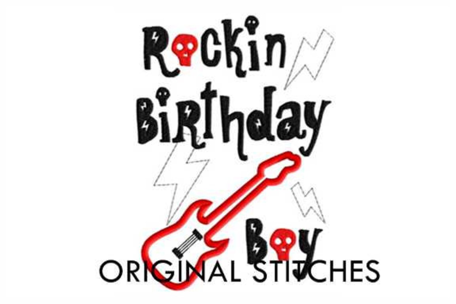Rockin Birthday Boy Applique and Machine Embroidery Digital - Etsy