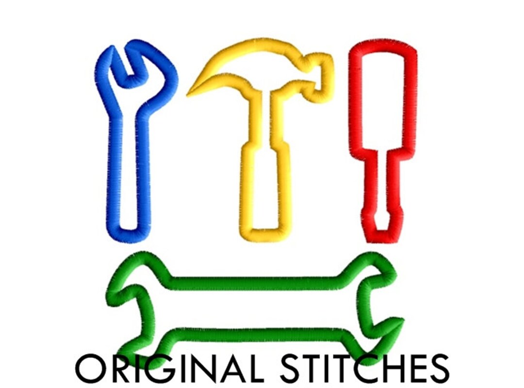 Tools Combination Applique and Machine Embroidery Digital Design File ...