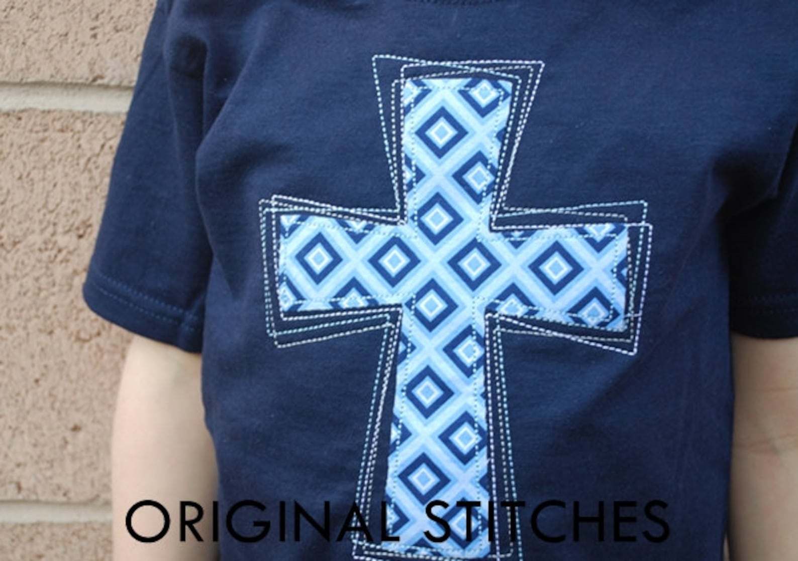 Reverse Cross Applique and Machine Embroidery Design File 4x4 5x7 6x10 ...