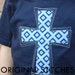 Reverse Cross Applique and Machine Embroidery Design File 4x4 5x7 6x10 ...