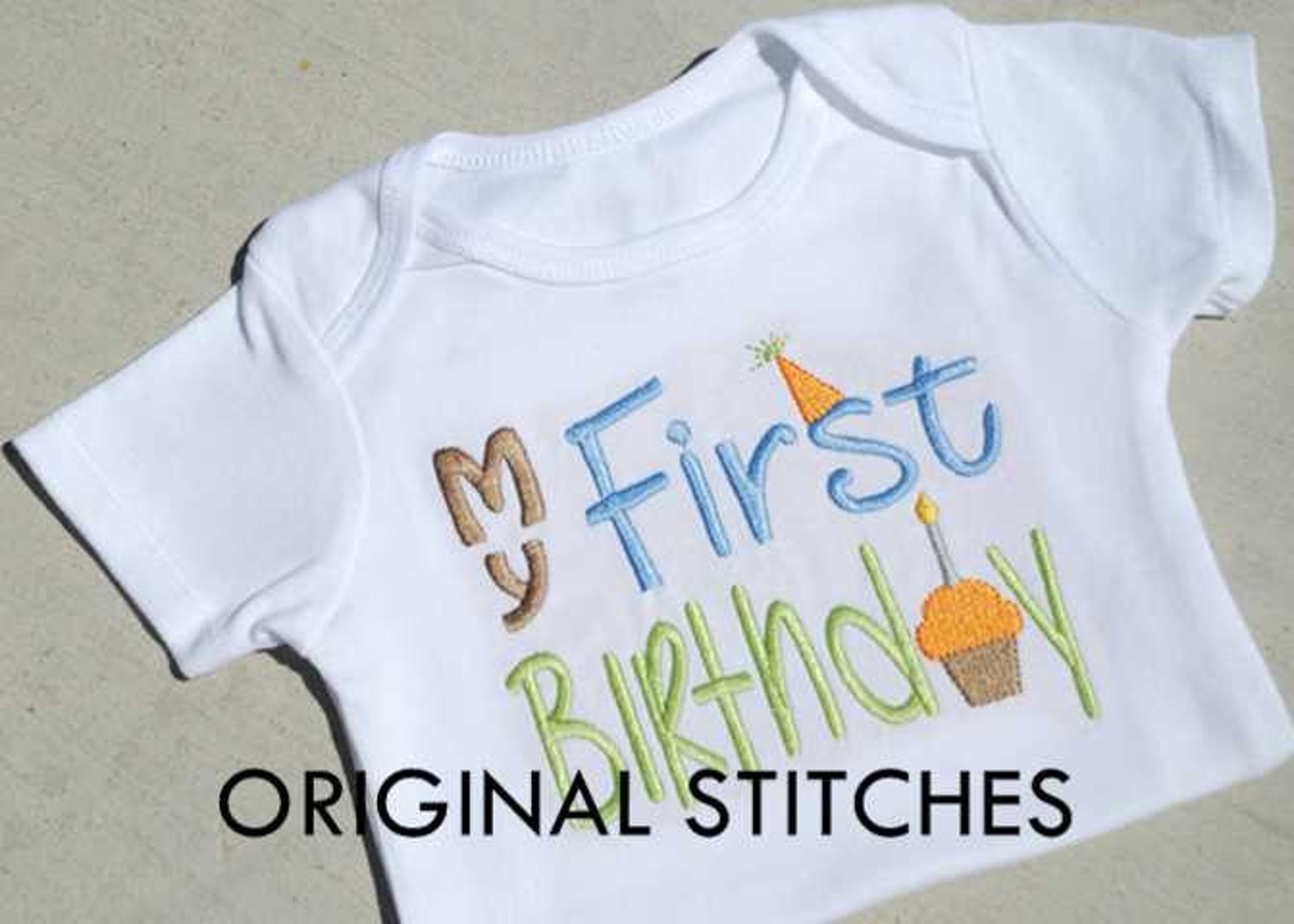 My First Birthday Machine Embroidery Digital Design File 4x4 - Etsy