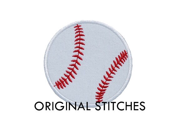Baseball Applique 5 Sizes Machine Embroidery Digital Design - Etsy