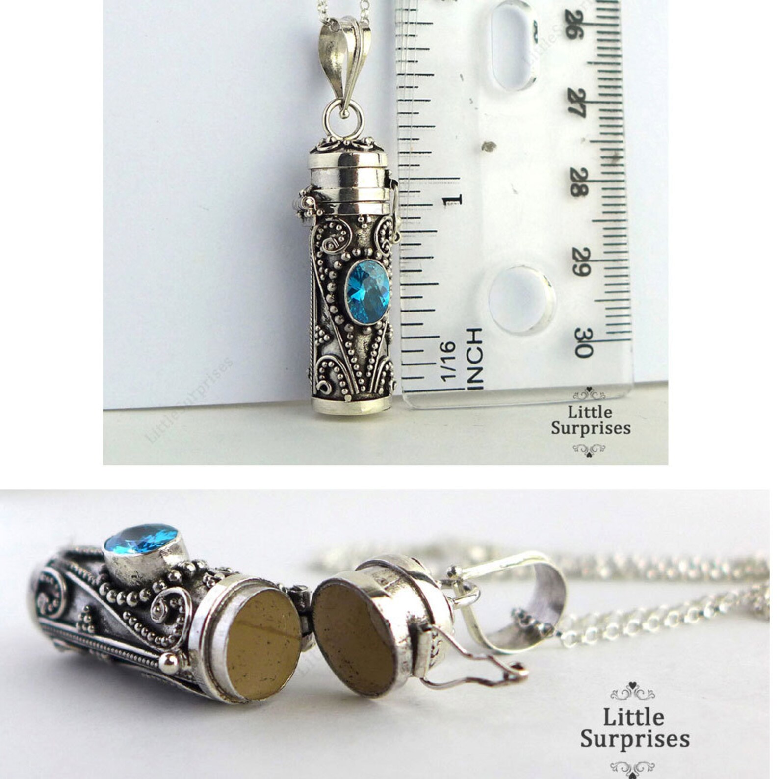 30mm Rainbow Moonstone Tube Container Locket Sterling Silver - Etsy