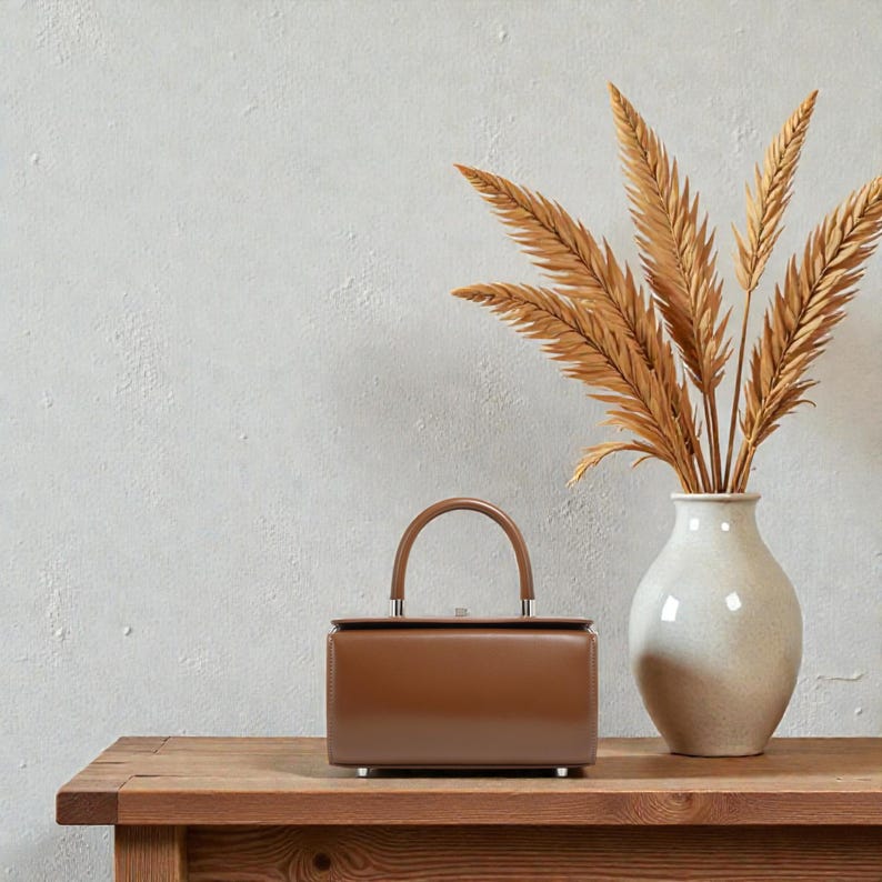 Small Leather Box Bag | Cowhide Shoulder Crossbody Bag - Etsy