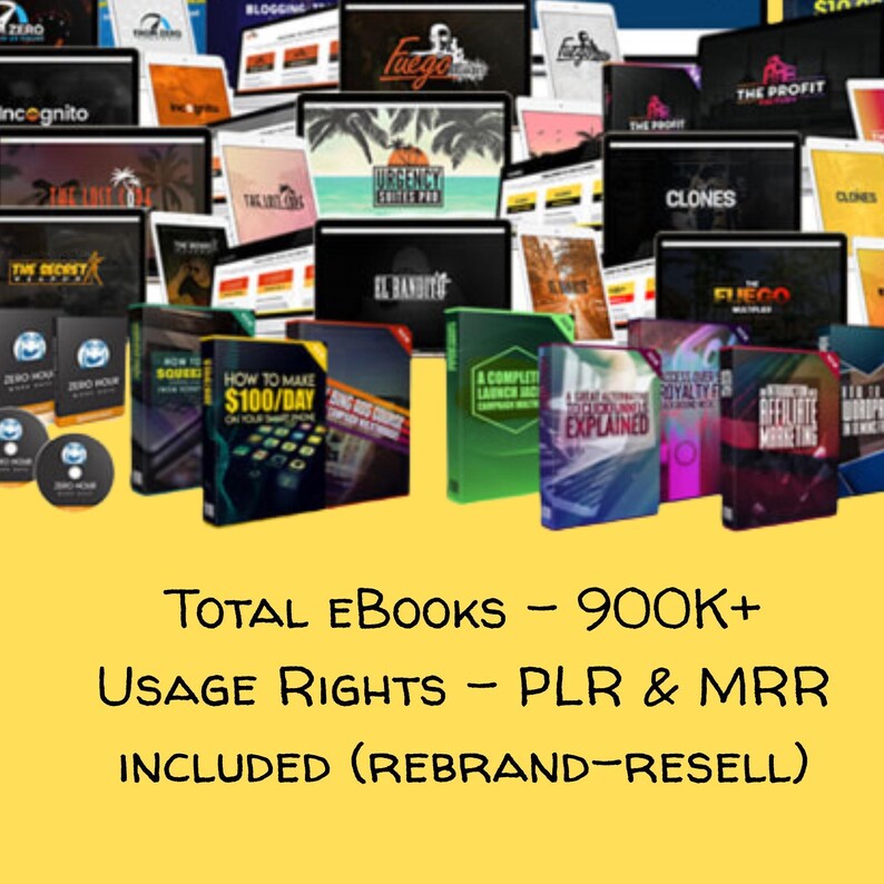 900K+ Ebook PLR MRR Bundle: Resell & Profit - 100+ Genres - Etsy
