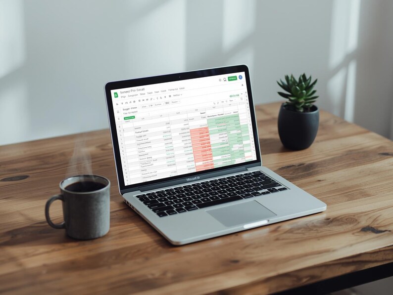 Simple Monthly Budget Spreadsheet Google Sheets Templat - Etsy