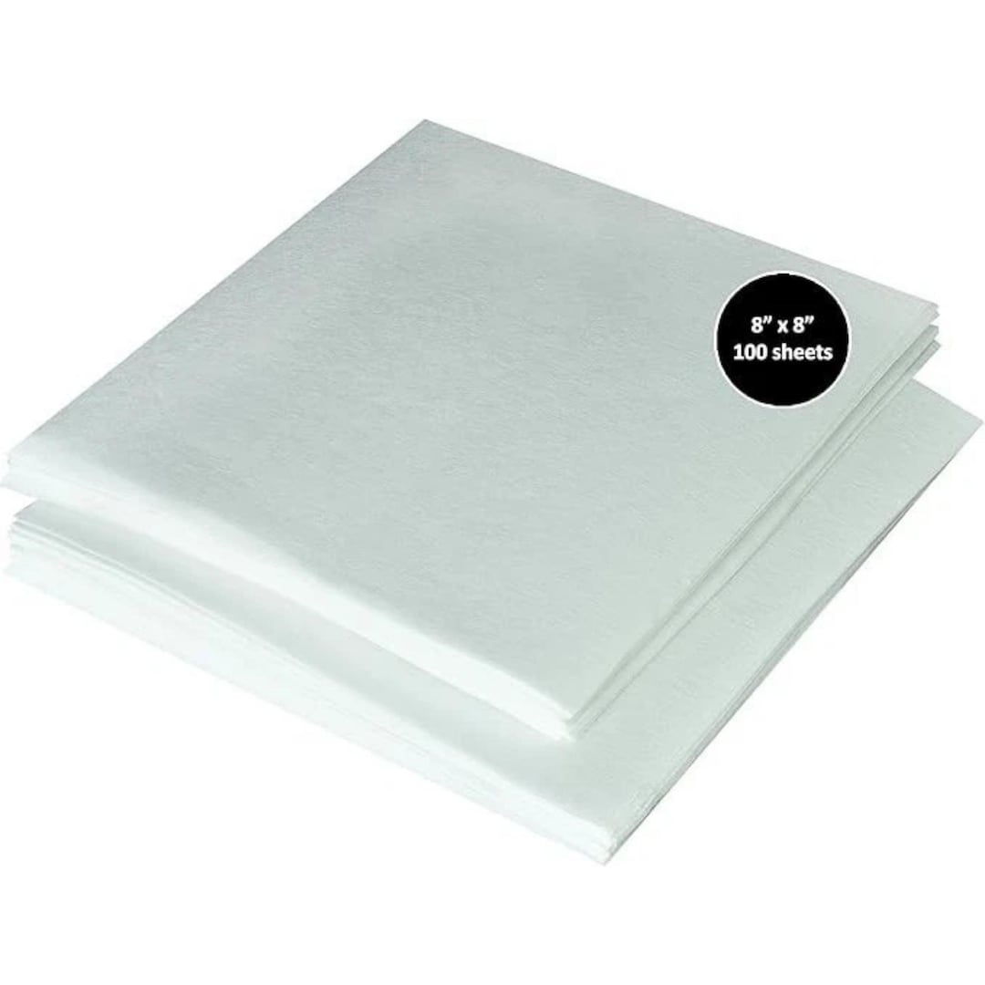 100 Pre-cut Embroidery Stabilizer Sheets – 8x8 Tear Away Backing - Etsy