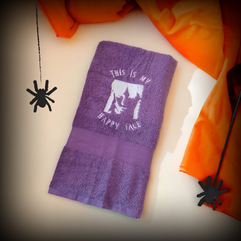 Personalized Towels, Embroidered Towels, Unique, Wednesday Addams Theme ...