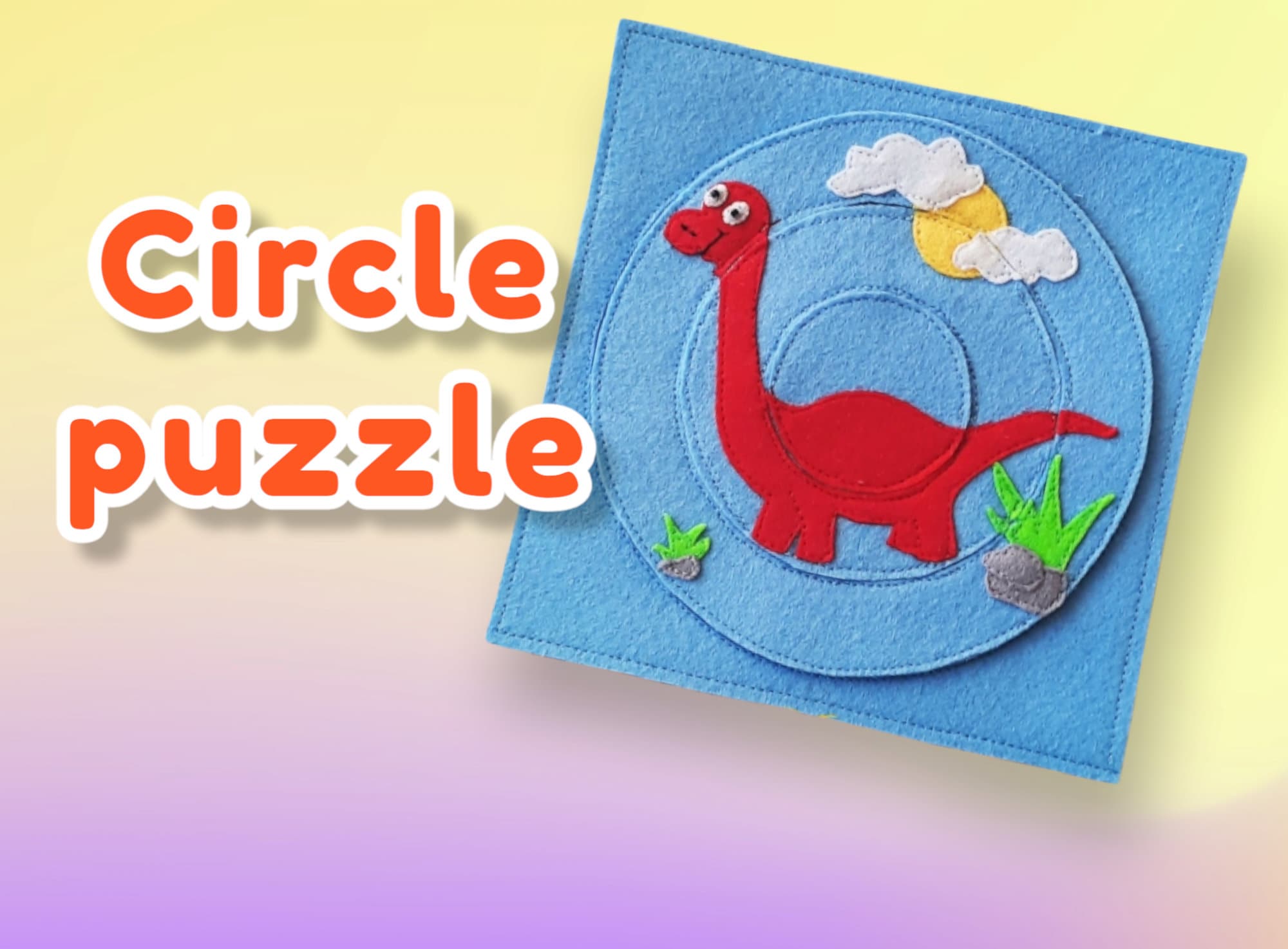 PDF A4 Sewing Pattern Circle Felt Puzzle,jigsaw Puzzles Pattern,felt ...