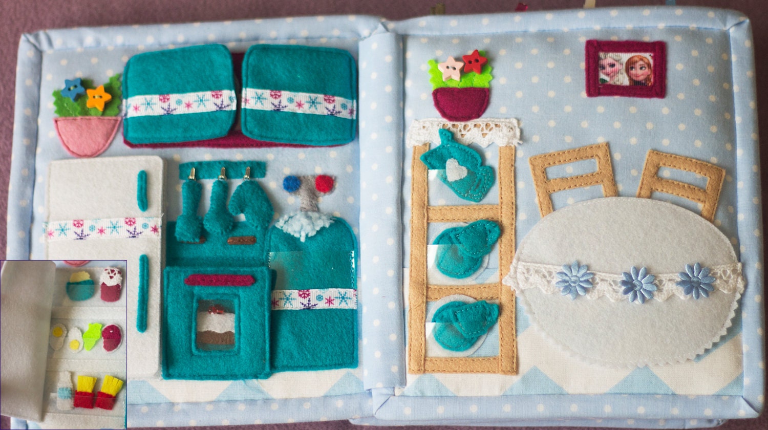 FROZEN Doll House,quiet Book,activity Book,montessori,busy Book,soft ...
