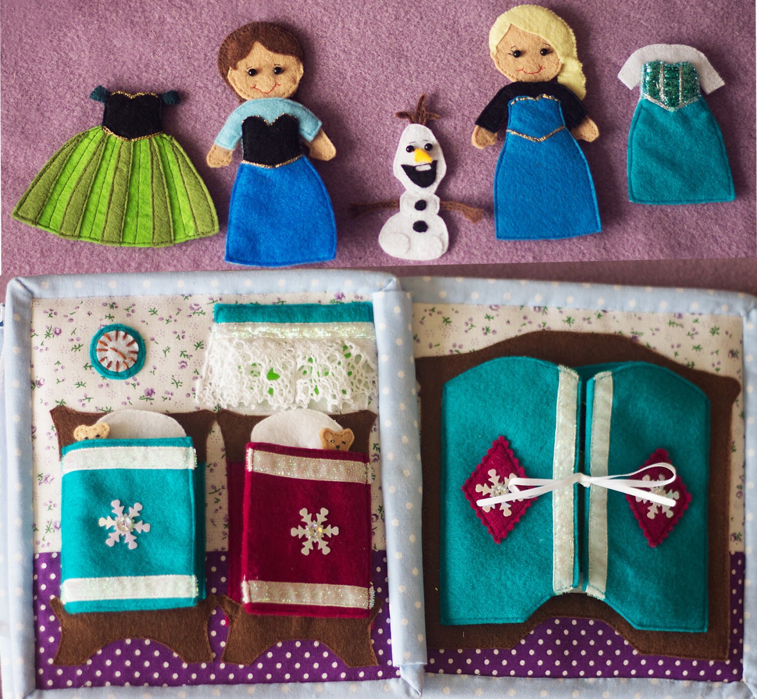 FROZEN Doll House,quiet Book,activity Book,montessori,busy Book,soft ...