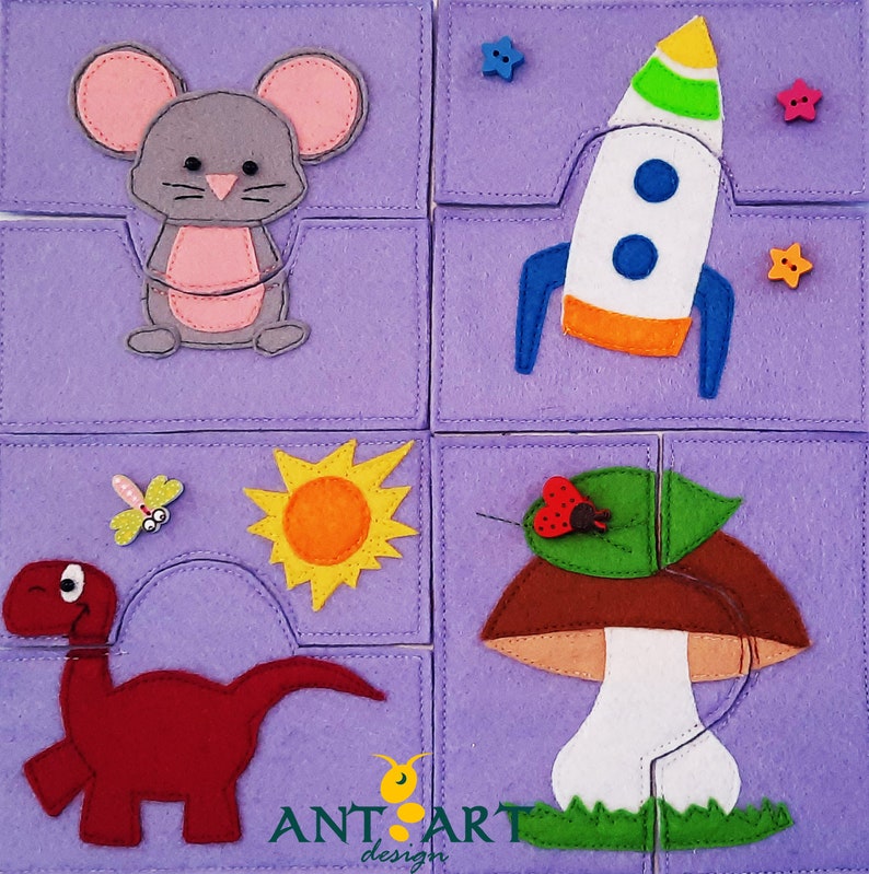 PDF A4 Sewing Pattern Felt Puzzle Set,jigsaw Puzzles,baby Sewing ...