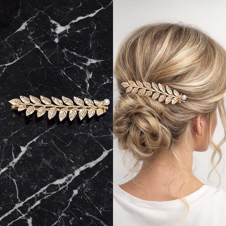 Golden Leaf Headband | Roman Goddess Bridal Hair Accessory | Vintage ...