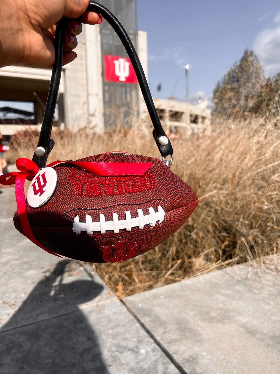 Handcrafted Football Purse, NFL Duke Leather, Game Day Bag - Etsy