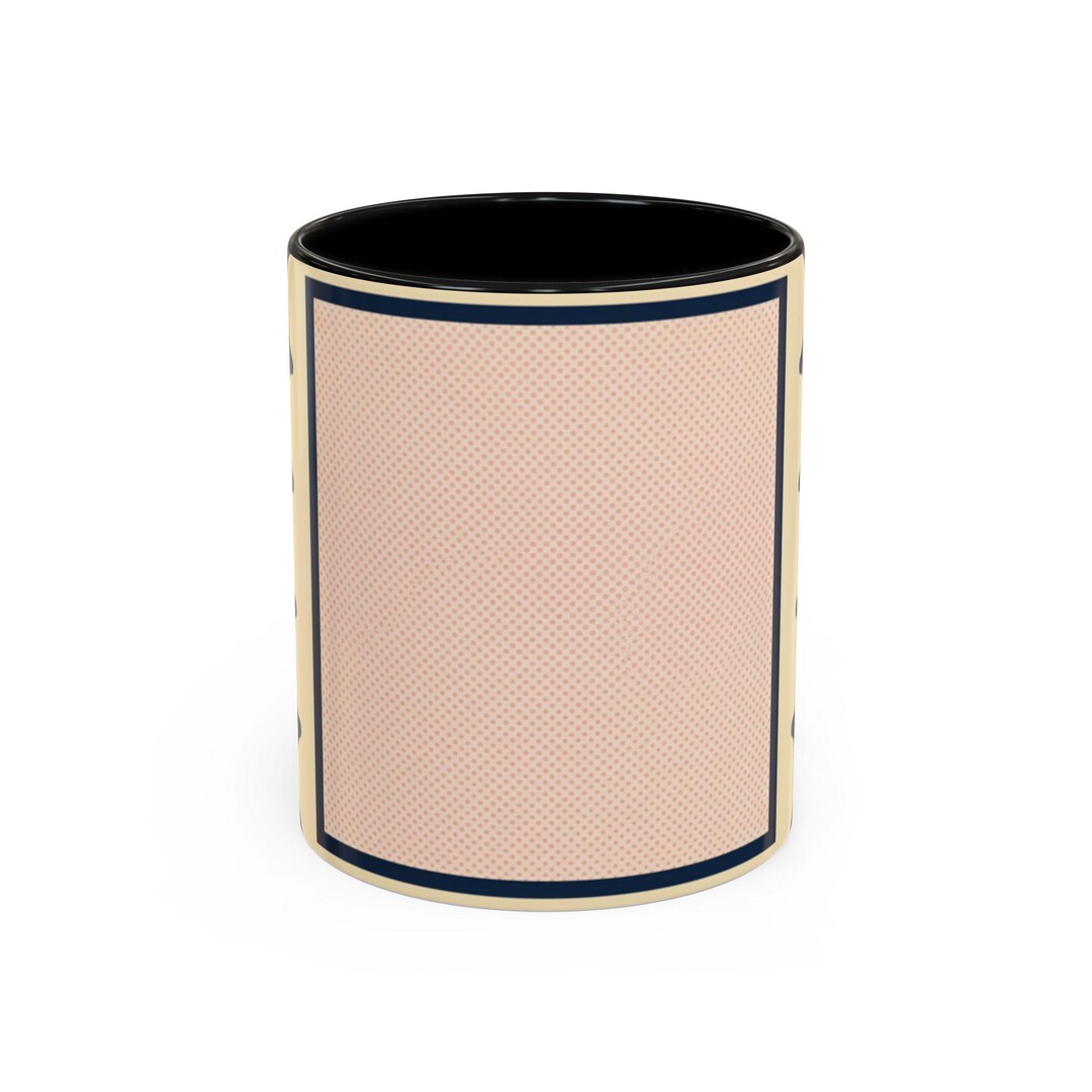 Retro Scallop Frame Coffee Mug | Accent 11oz & 15oz - Etsy