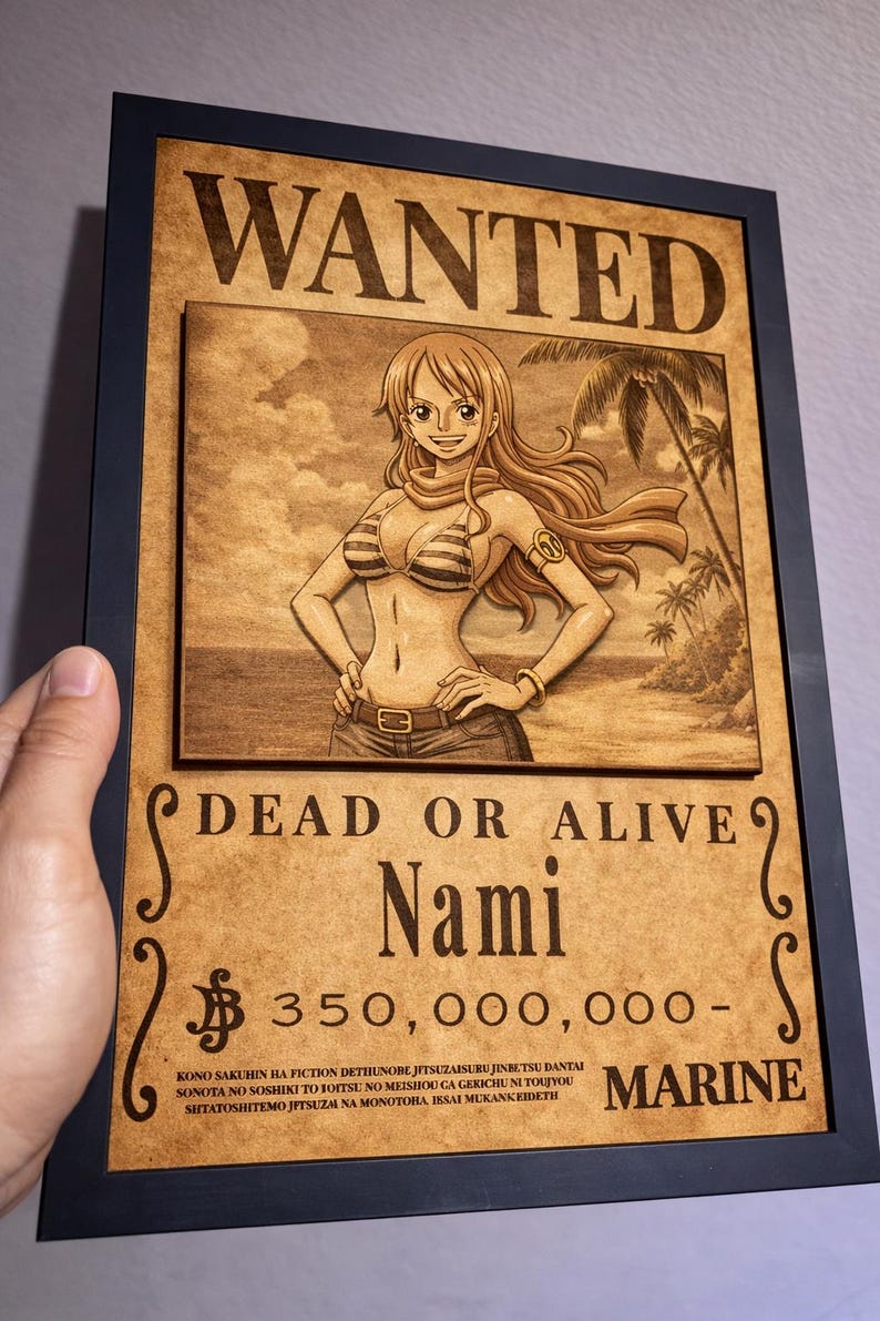 One Piece Wanted Poster Wall Art - Etsy