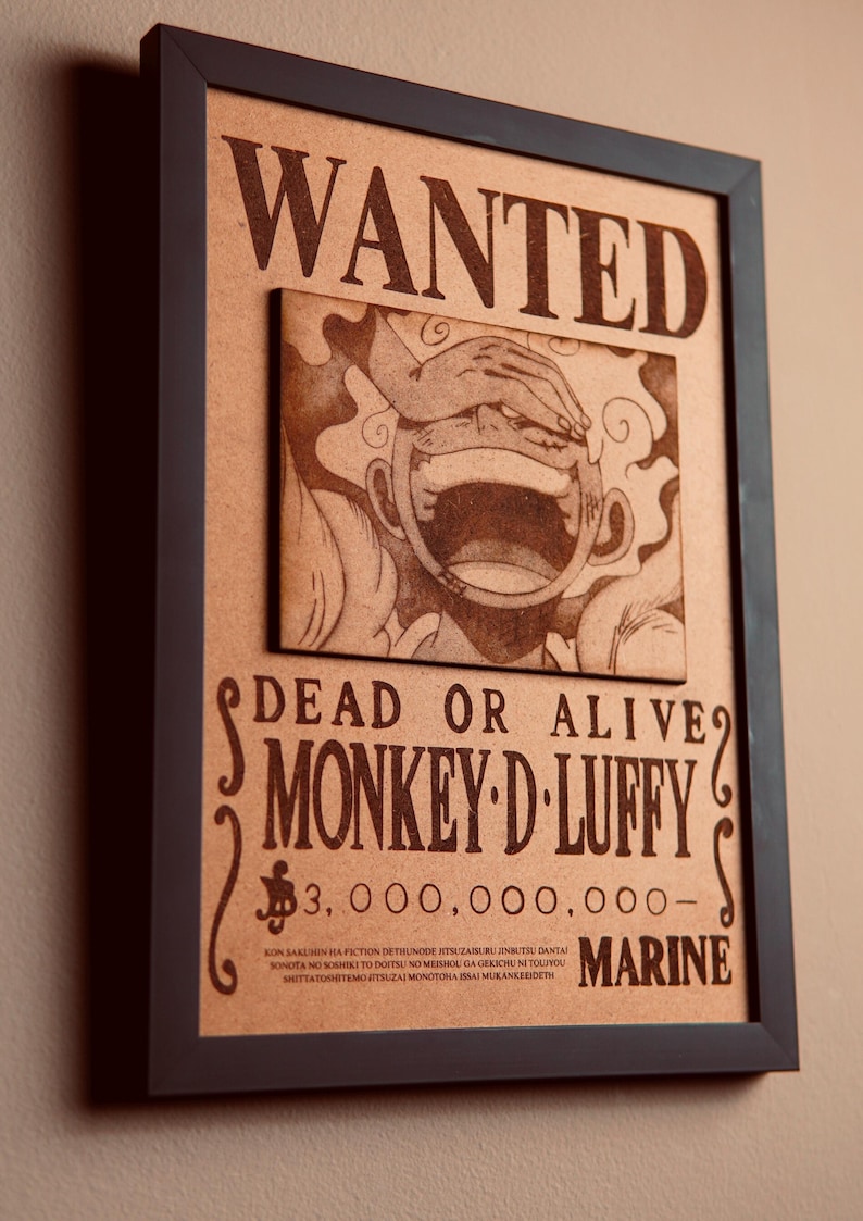 One Piece Wanted Poster Wall Art - Etsy