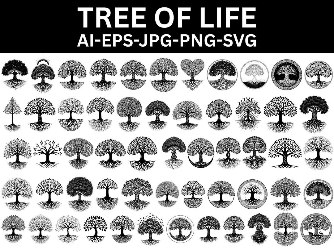 Tree of Life SVG Bundle: Spiritual Home Decor, Family Tree, Cricut - Etsy