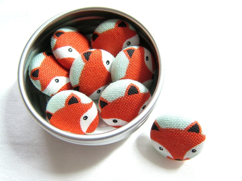Fox Fridge Magnets/pins 8x15mm Fabric Covered Strong - Etsy UK