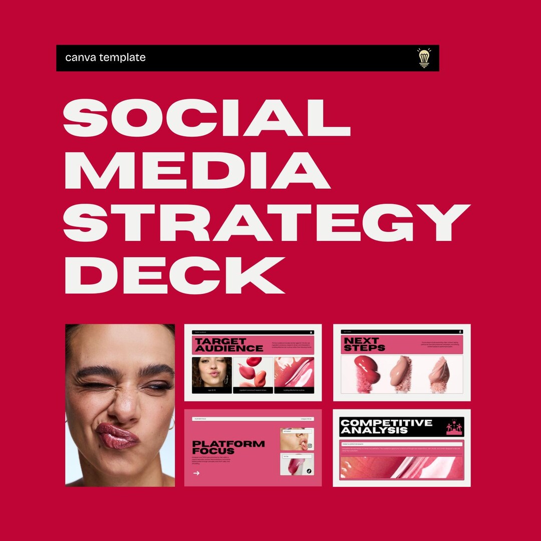 Editable Canva Template | Social Media Strategy Deck | Beauty ...