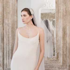 Drop Wedding Veil • Drop Bridal Veil • Drop Veil • Circle Veil • Two ...