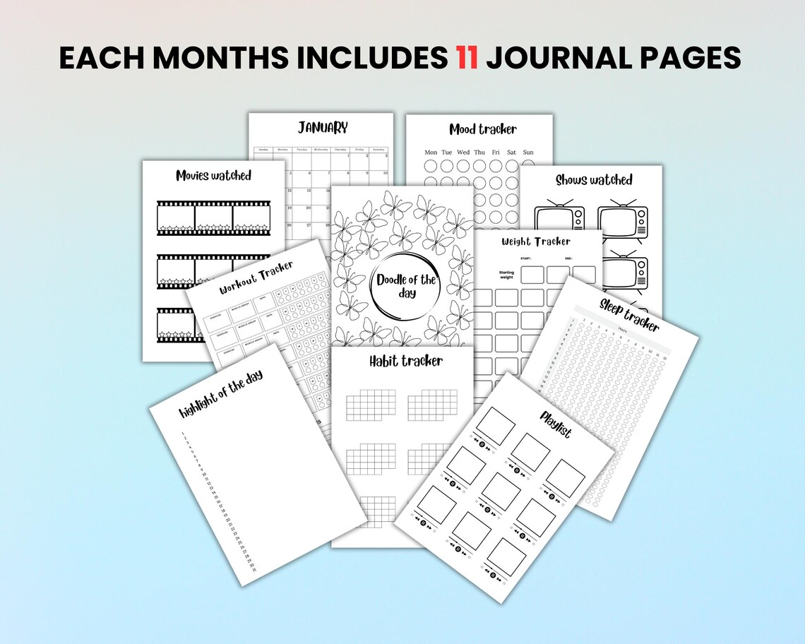 2026 Big Journal Bundle - Printable Journal Pages - Digital Planner ...