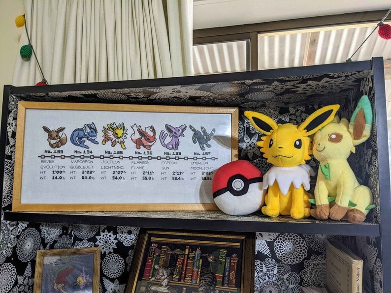 Eeveelutions Pokedex Cross Stitch Pattern - Etsy