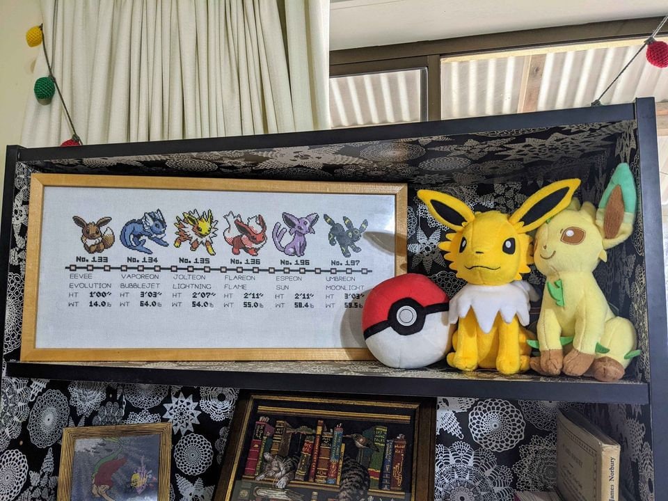 Eeveelutions Pokedex Cross Stitch Pattern - Etsy
