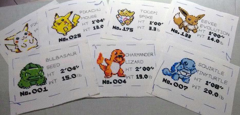 Pikachu Pokedex Cross Stitch Pattern - Etsy