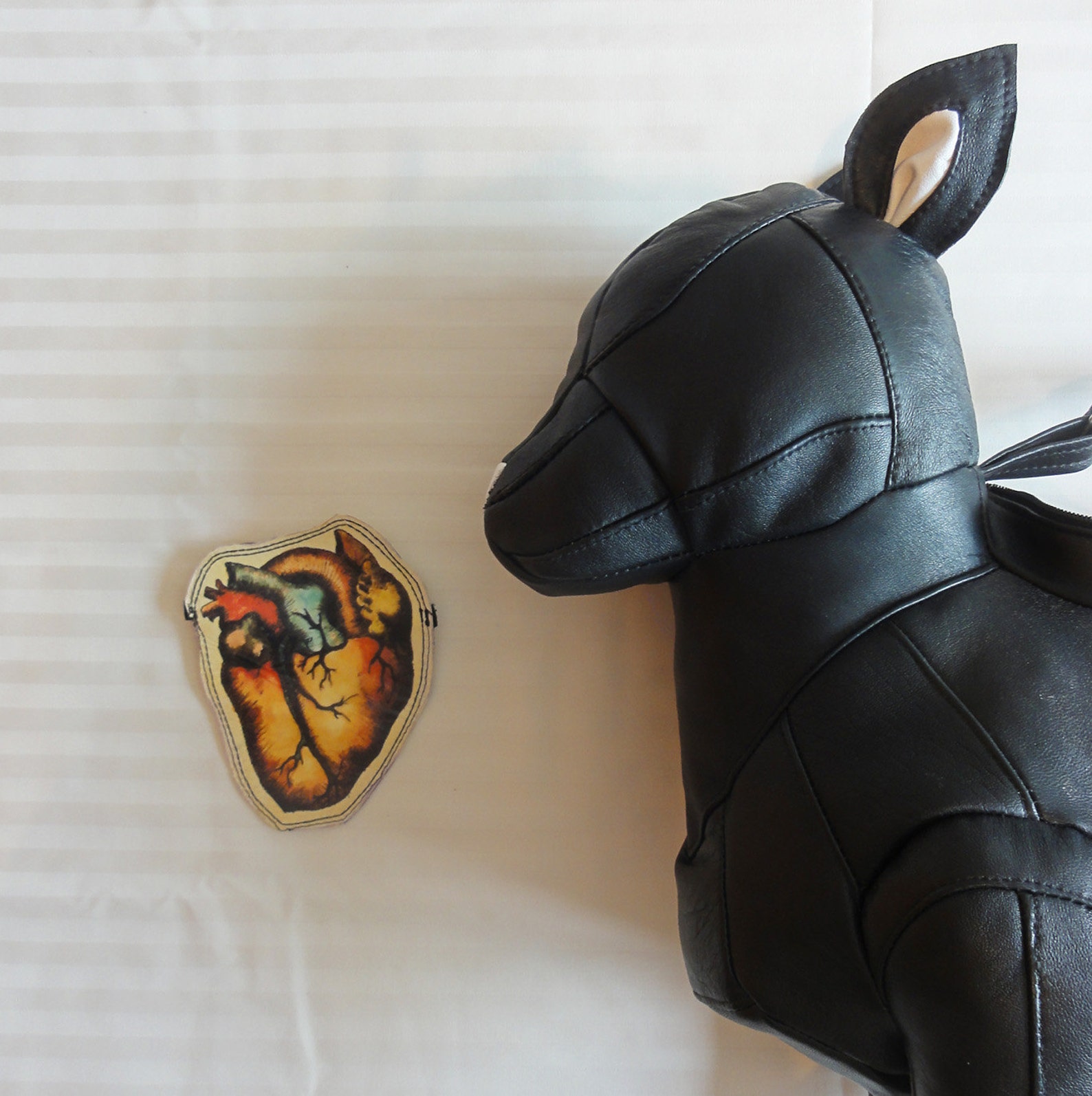 OTTO Project, Animal Fawn Bag With Printed Lining and Printed Heart ...