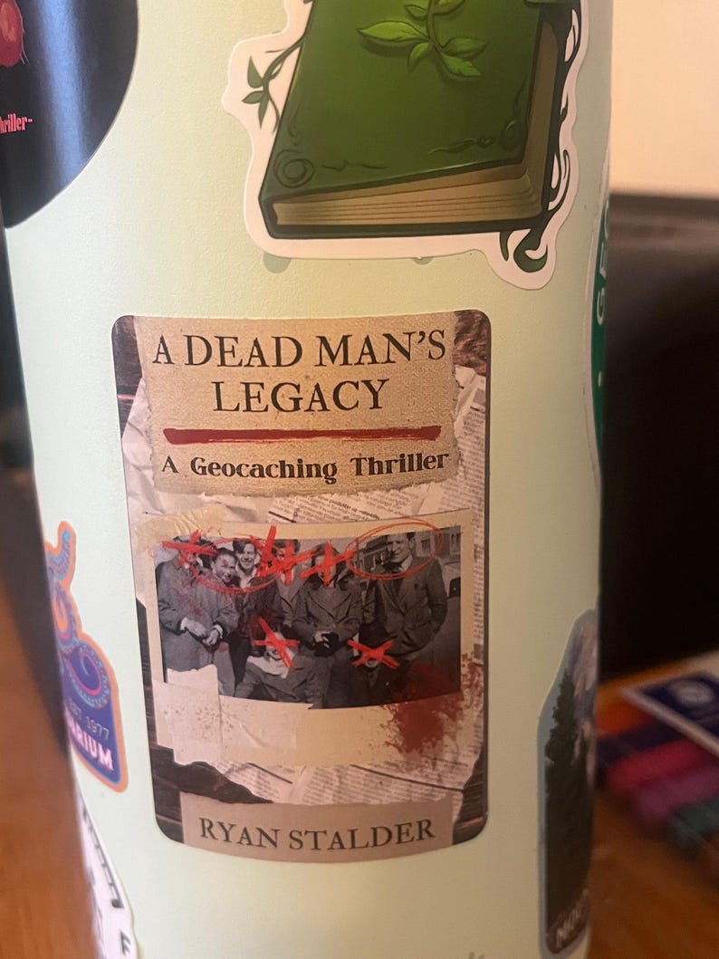 Geocaching Thriller Book Sticker - Etsy