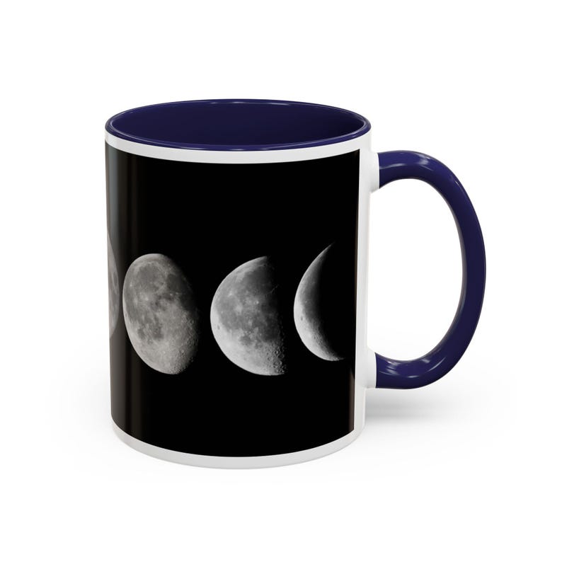 Lunar Phases Accent Coffee Mug Moon Phase Ceramic Mug - Etsy
