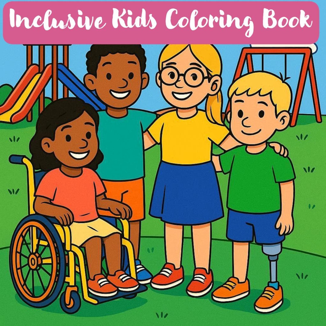Inclusive Coloring Book for Kids | Special Needs, Disabilities ...