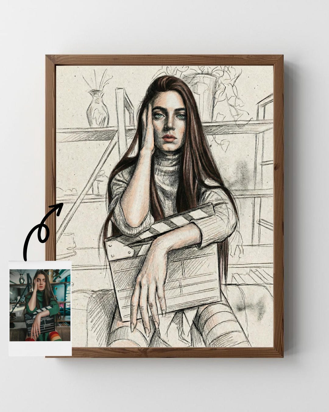 Custom Color Pencil Sketch Painting, Pencil Sketch Couple Portrait ...