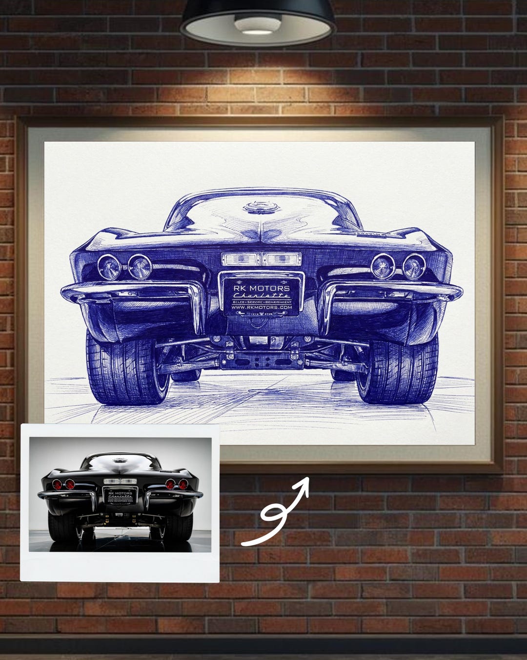 Custom Pen Car Drawing, Custom Car Pen Sketch Portrait, Car Lover Gift ...