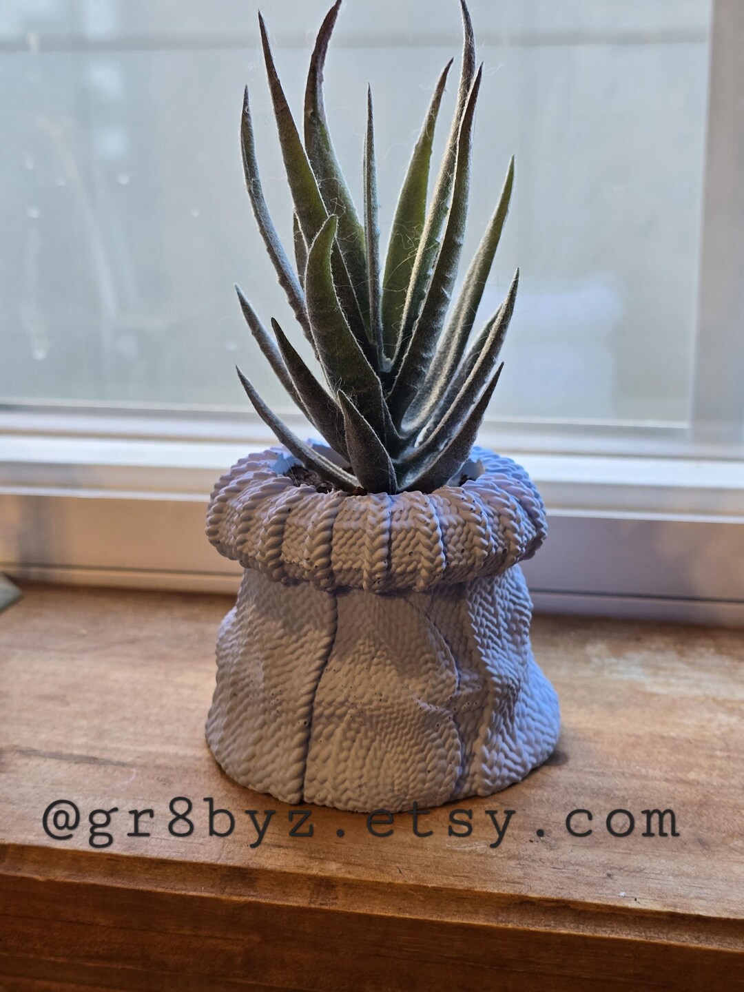Handmade Cement Succulent Planter Holder Knit Sweater Pattern - Etsy