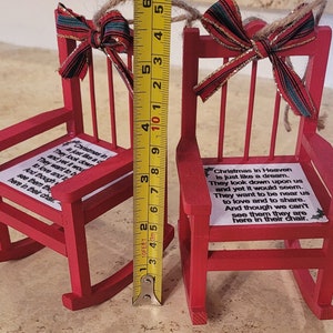 Set of 4 / Christmas in Heaven Ornament | Rocking Chair Ornaments ...