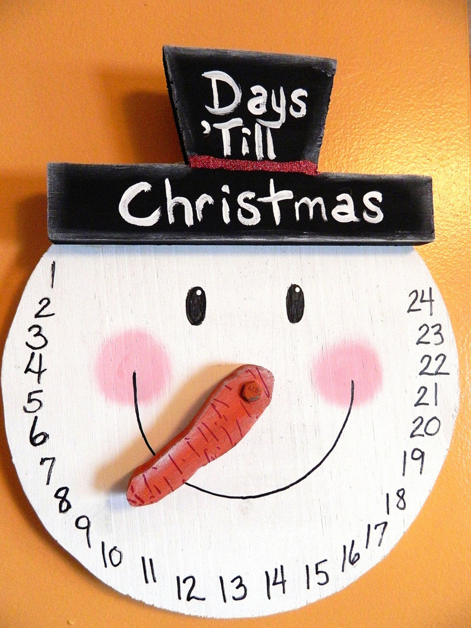 Snowman COUNTDOWN to Christmas Wall Hanging ADVENT Calendar - Etsy