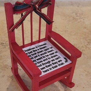 Set of 4 / Christmas in Heaven Ornament | Rocking Chair Ornaments ...