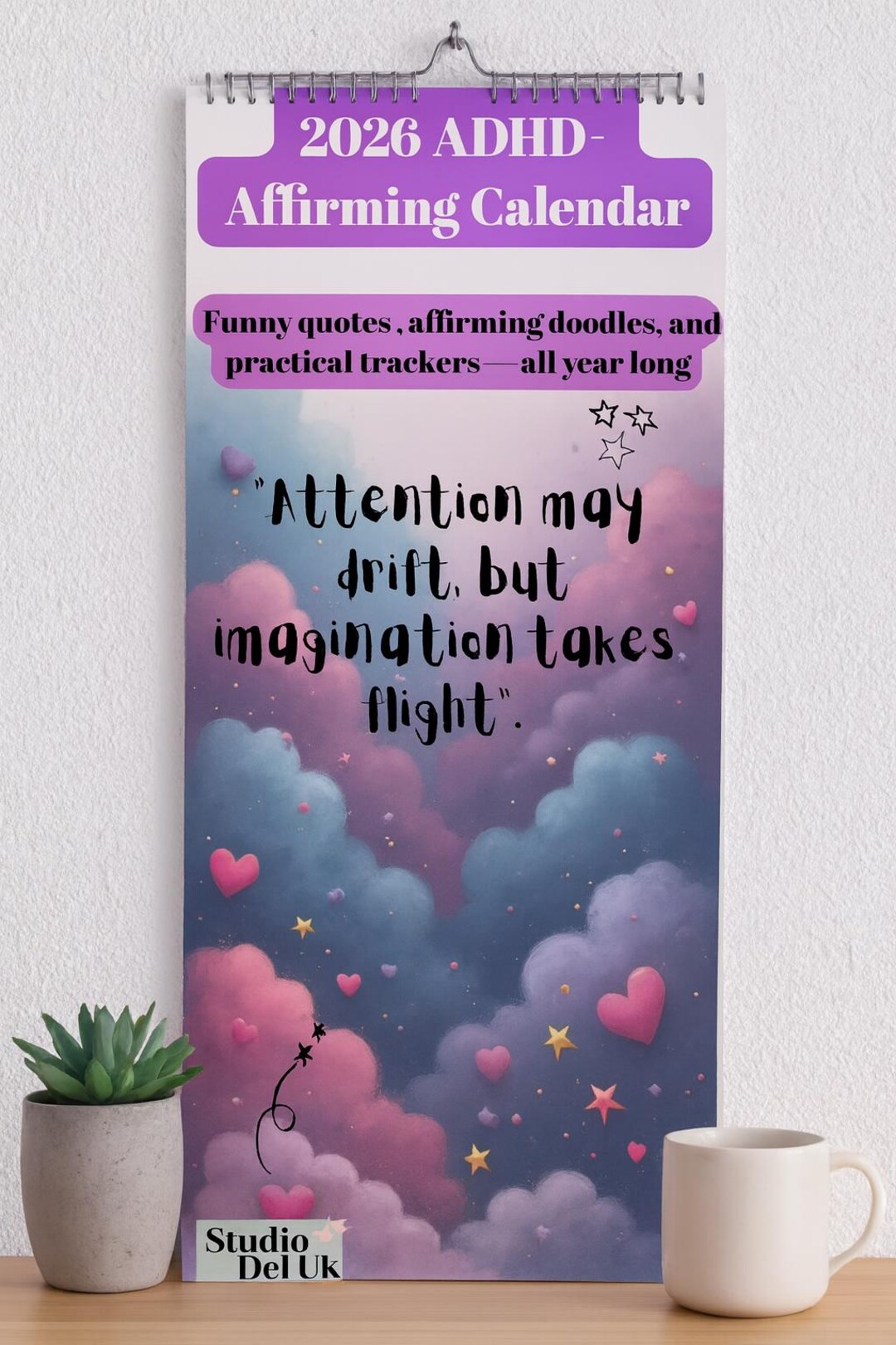 2026 Adhd‑affirming Calendar – Colourful, Funny & Illustrated Digital ...