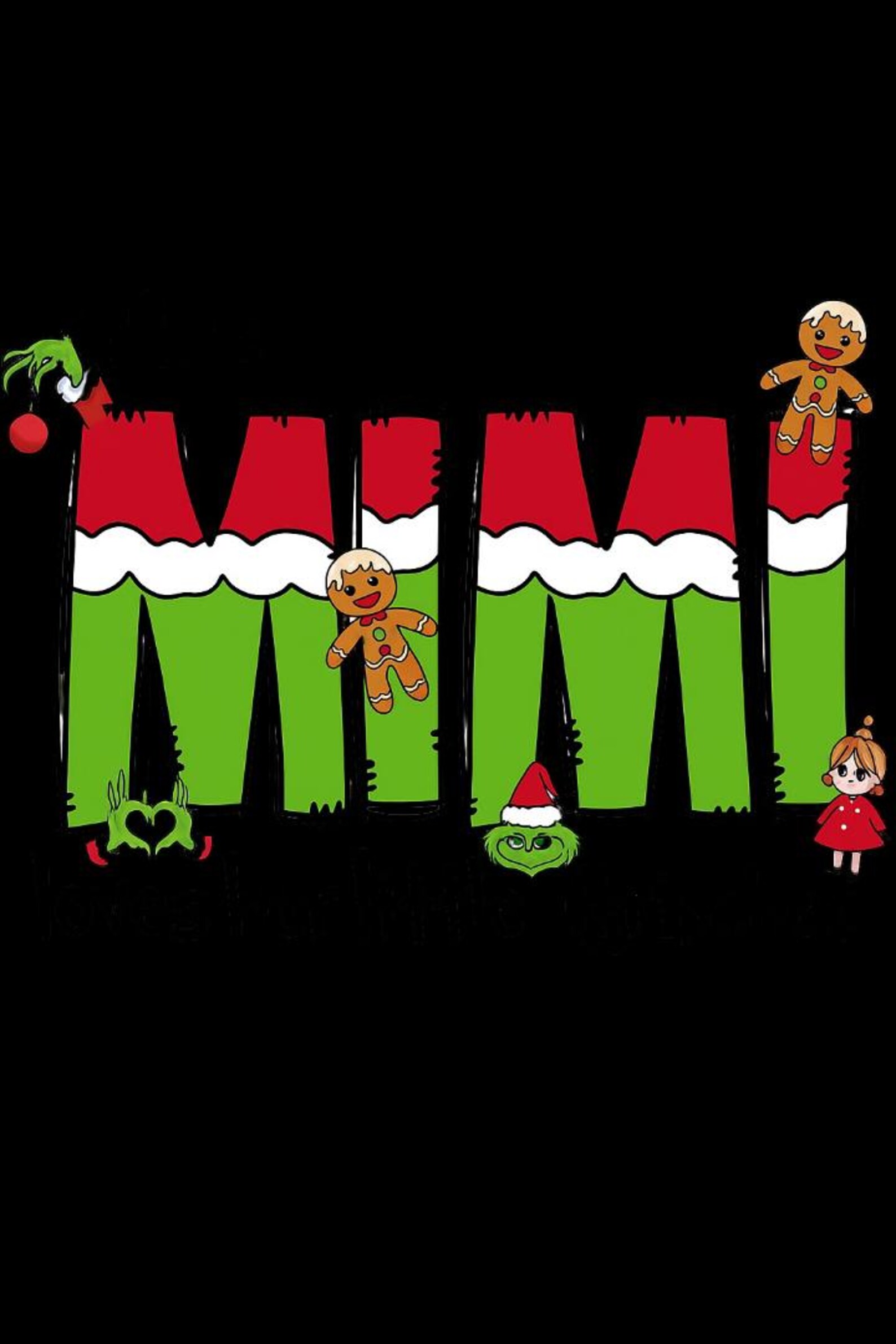 Funny Christmas Grandma SVG | Grumpy Green Monster Mimi Design | Cute ...