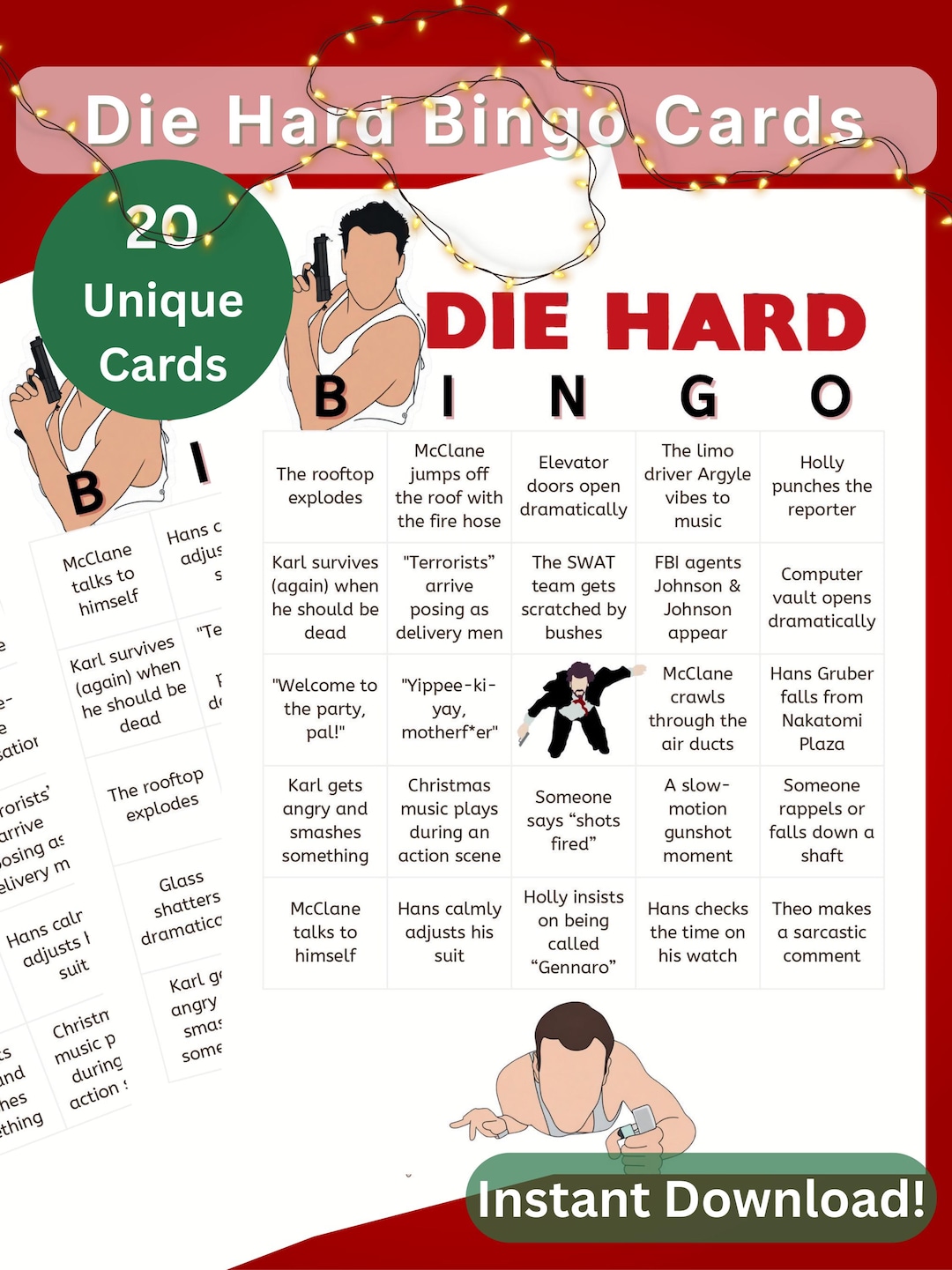 Die Hard Bingo | Multiple Layouts Included (digital Download) - Etsy