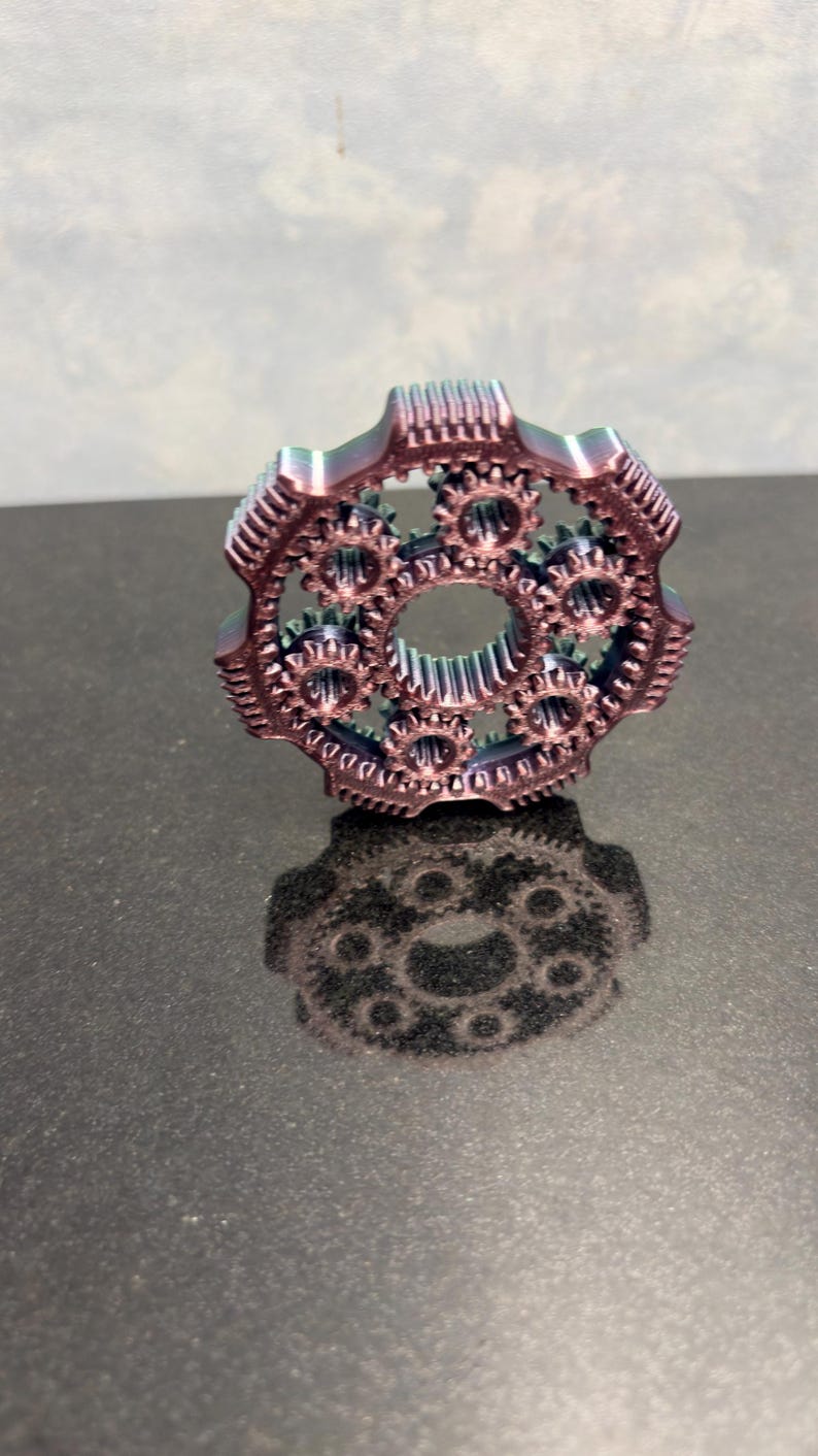 Rainbow Gear Fidget Spinner • 3D Printed Desk Toy - Etsy